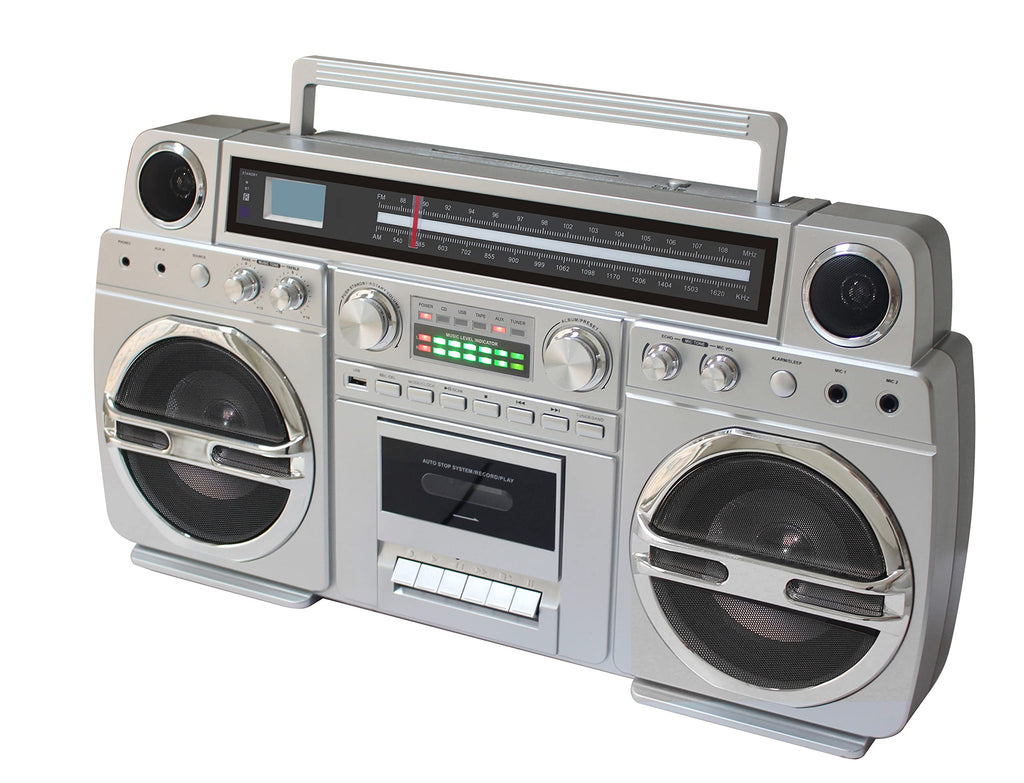 TechPlay Monster B Retro Boom Box CD, Cassette Player/Recorder, AM/FM ...