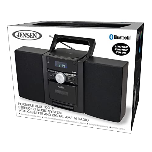 Jensen Portable Stereo Bluetooth CD Cassette Music System