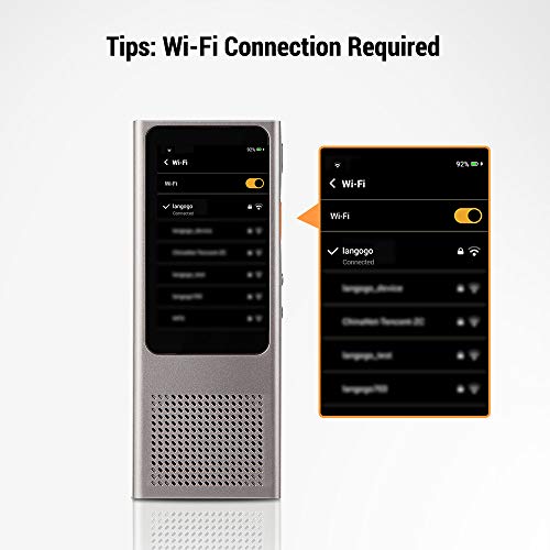 Langogo Minutes Two-Way WiFi Voice Translator Device, Digital Voice ...