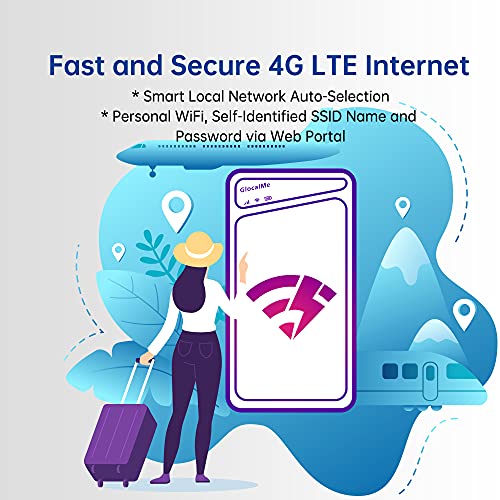 GlocalMe Triforce 4G LTE Mobile Hotspot, 7000mAh Portable Charger Power ...